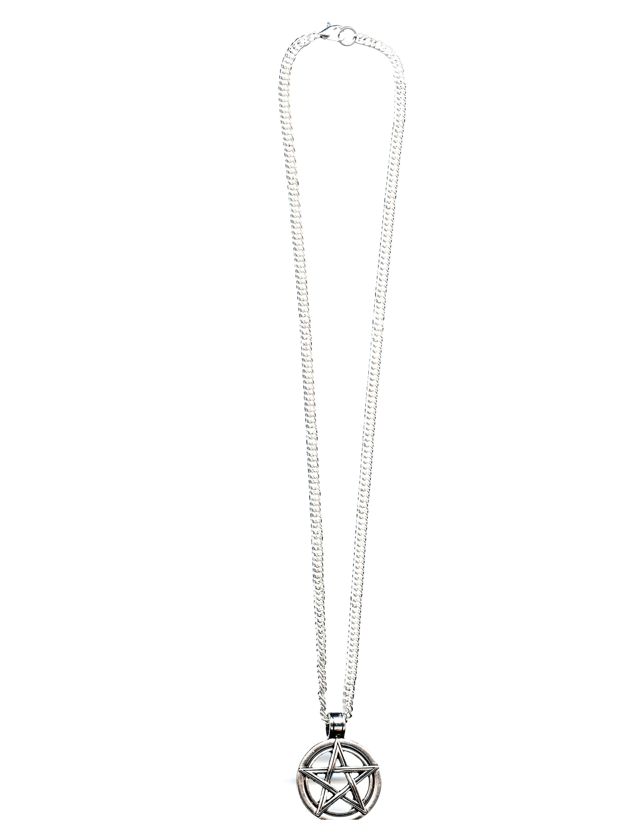 Antique Silver Edgy Pentagram Necklace – Fad Treasures