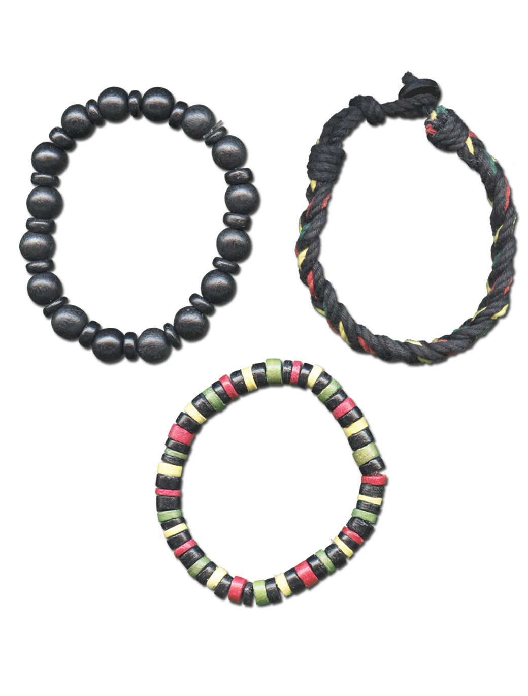 3pc Set Rasta Combo Bracelets – Fad Treasures